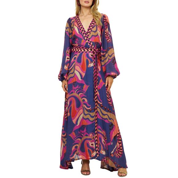 Oliphant | Dresses | New Oliphant Wrap Dress In Arabia Navy | Poshmark